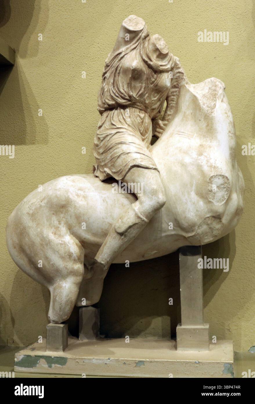 A photograph of a collection of ancient Greek votive draped female ...