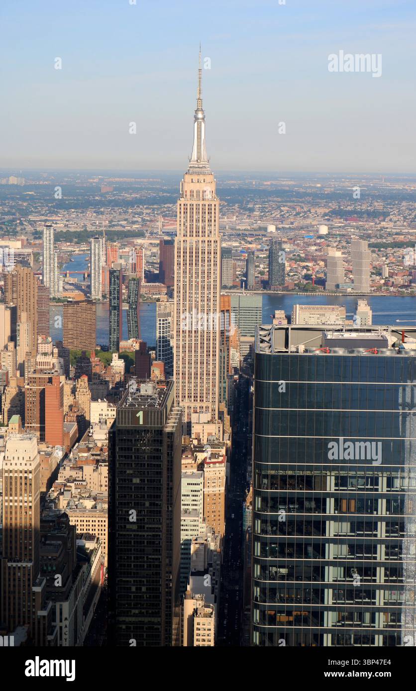 A photograph of the Empire State Building, and Manhattan Skyline, New ...