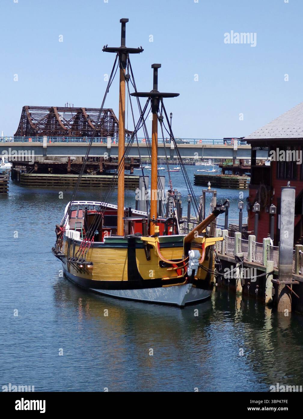 A photograph of a replica of the Boston Tea Party ship 'The Beaver ...