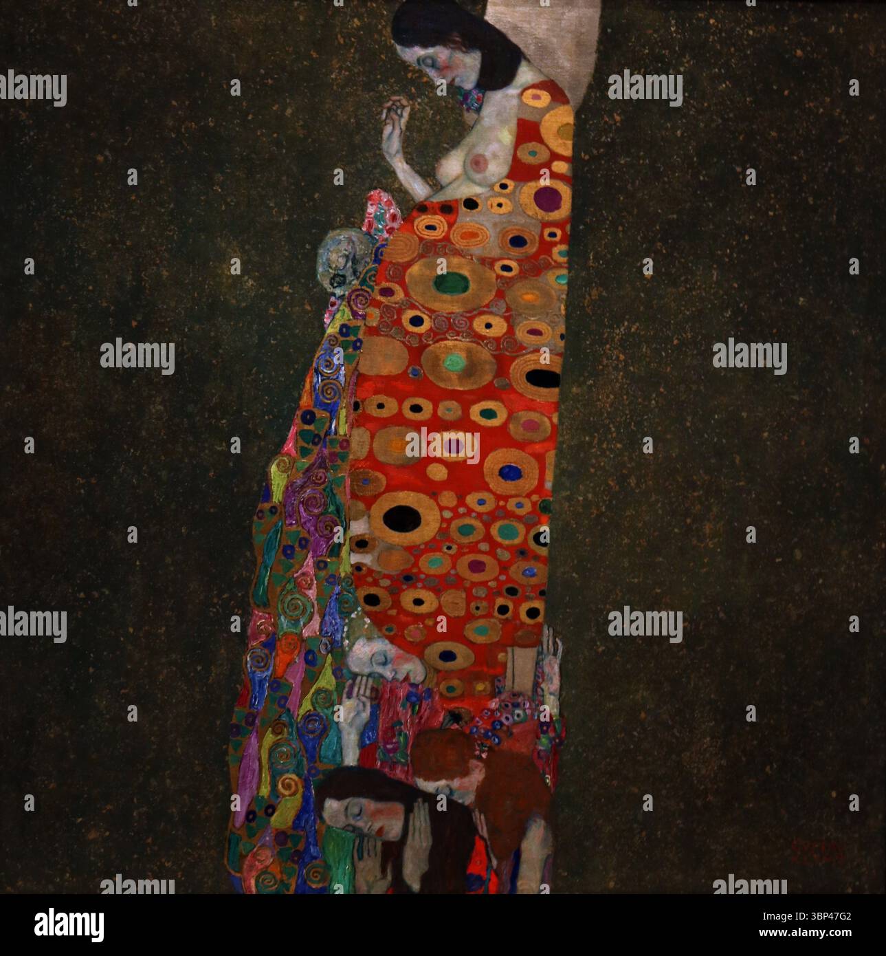 Hope II by Gustav Klimt (1907-1908), Oil, gold, and platinum on canvas ...
