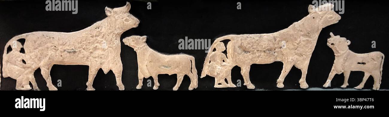 A close-up photograph of a section of the "Dairy Frieze" from the ...