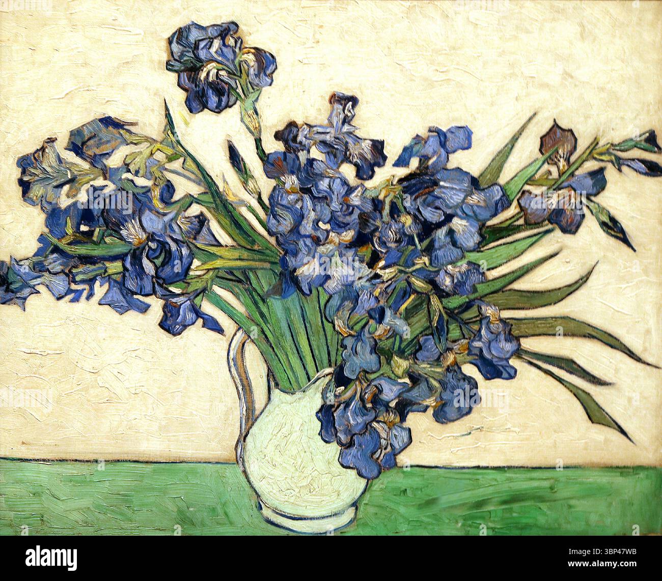 Vase with Irises, Saint-R?my, by Vincent van Gogh (1853?1890). "Irises ...