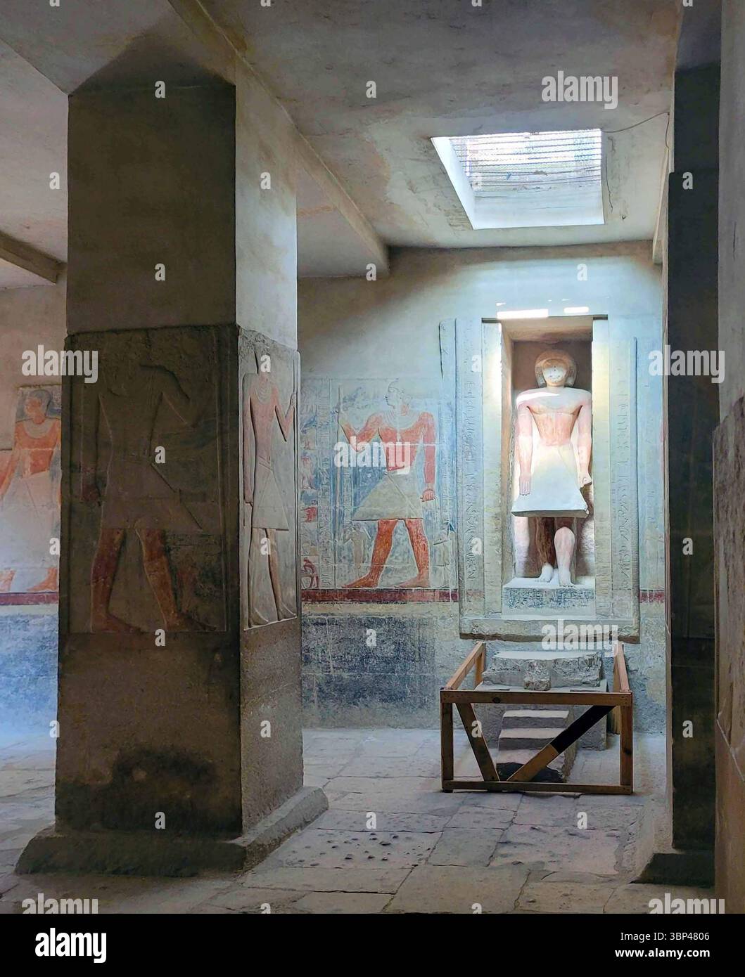 A photograph of the interior of the Mastaba of Mereruka the Vizier, in ...