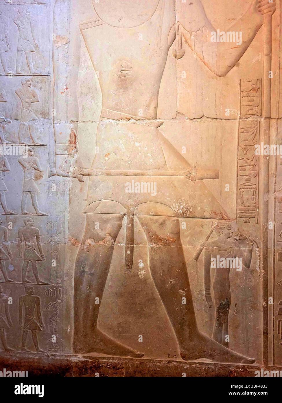 A photograph of a relief from the Mastaba of Mereruka in Saqqara ...