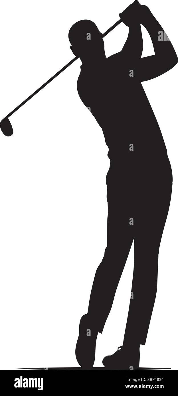 Man hitting golf ball Stock Vector Images - Alamy