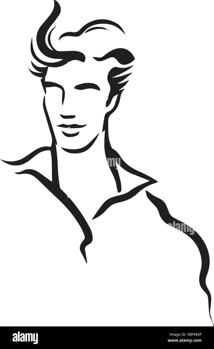 Elegant line art gesture Stock Vector Images - Alamy