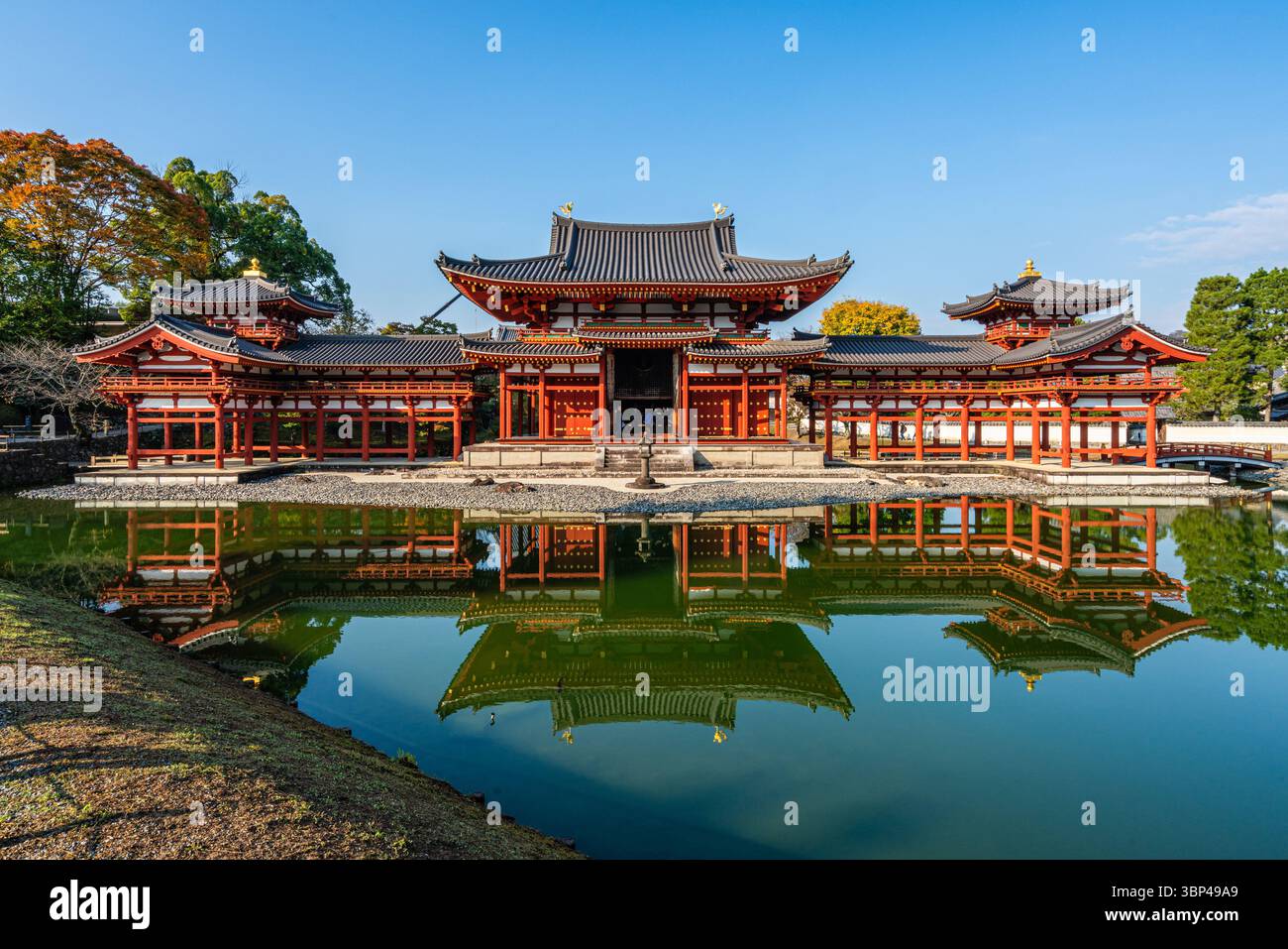 Scenic sight in the famous Byodo-in Temple in Uji, Kyoto, Japan Stock ...