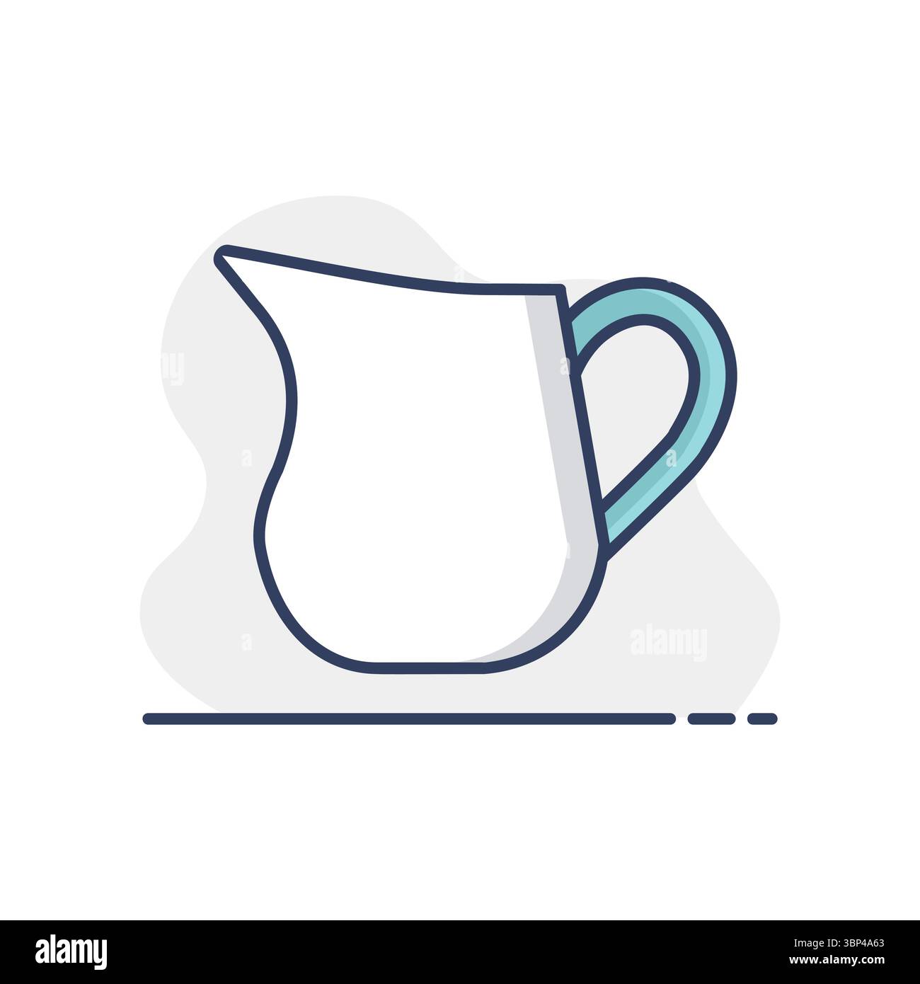 Creamer jug vector icon. Dairy product sign. Graph symbol for cooking ...