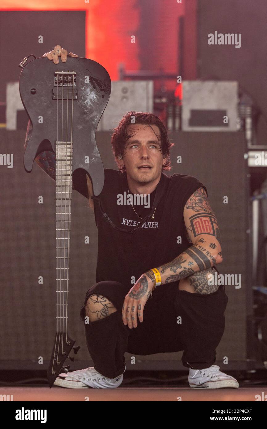 Milwaukee, USA. 04th July, 2025. Andy Glass of We Came As Romans during ...