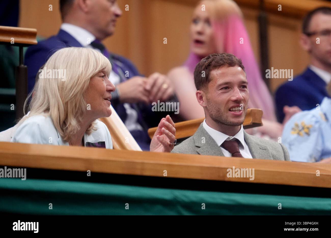 Alfie Hewett speaking with Debbie Jevans in the Royal Box on day seven ...