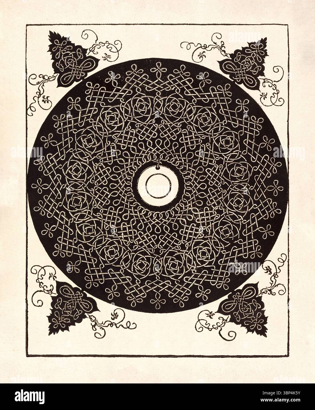 Woodcut by Albrecht Dürer made around 1506. It is the Third Knot (with ...