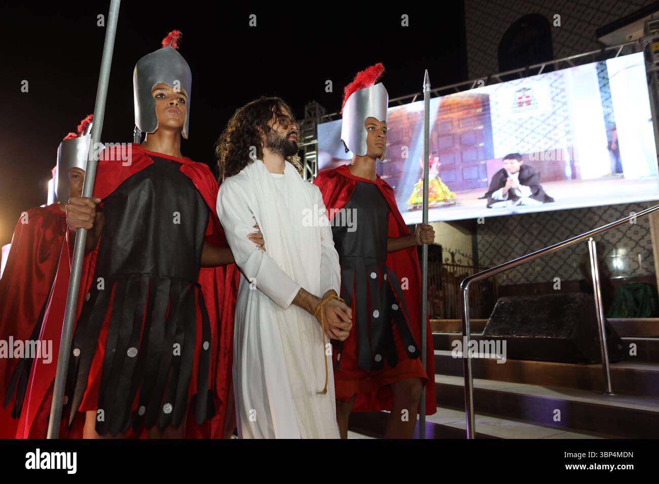 reenactment of the passion of christ serrinha, bahia, brazil - april 17 ...