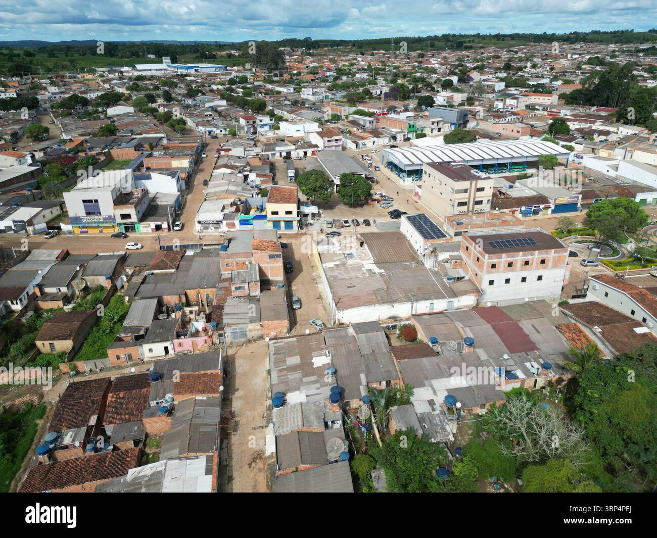 aerial view of the city of Bahia bonito, bahia, brazil - april 28, 2024 ...