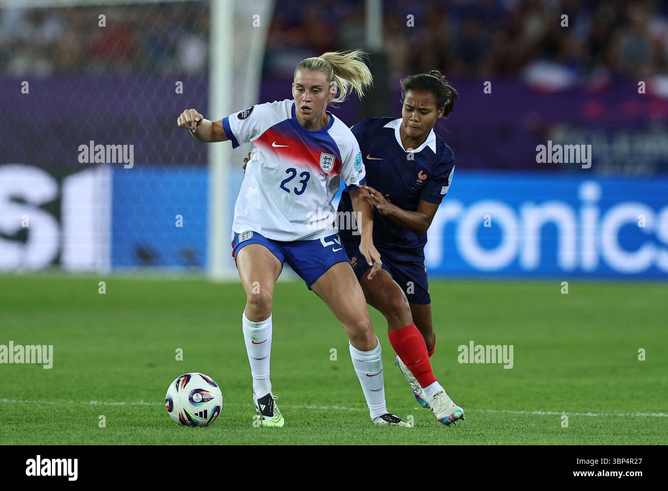 Alessia Russo (England Women)Alice Sombath (France Women) during the ...