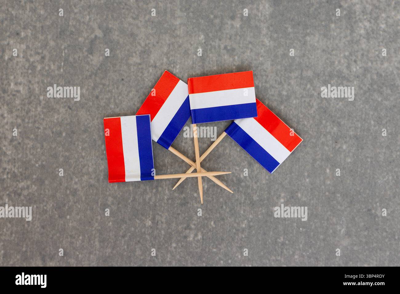 Dutch Flags Arranged in Circle Pattern on Gray background Stock Photo ...