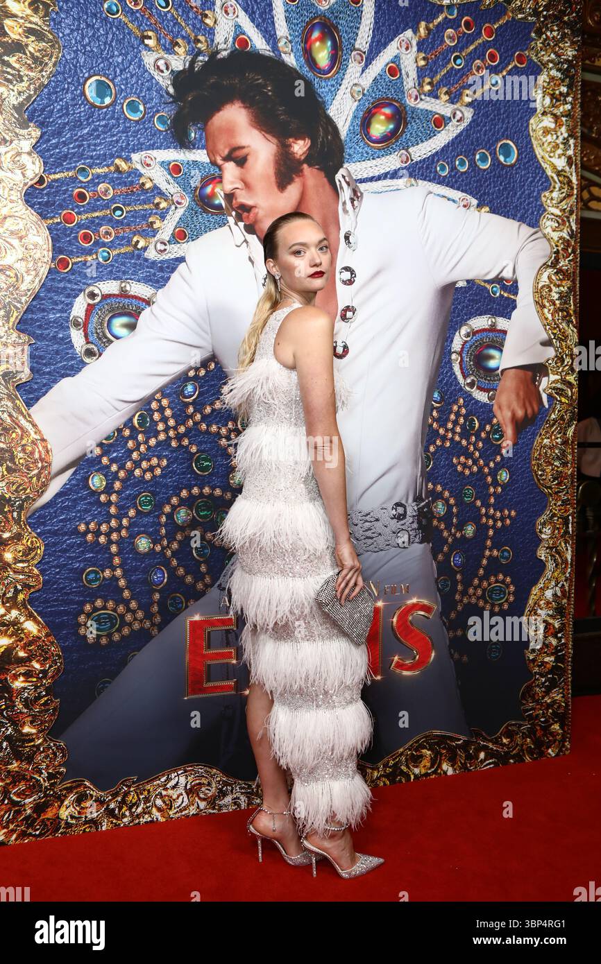 Gemma Ward walks the red carpet at the Sydney premiere of Elvis the ...