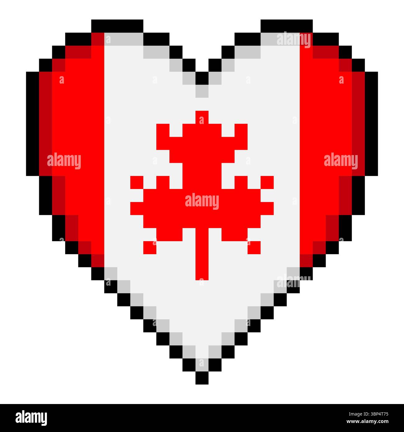 Canada flag in heart Stock Vector Images - Alamy