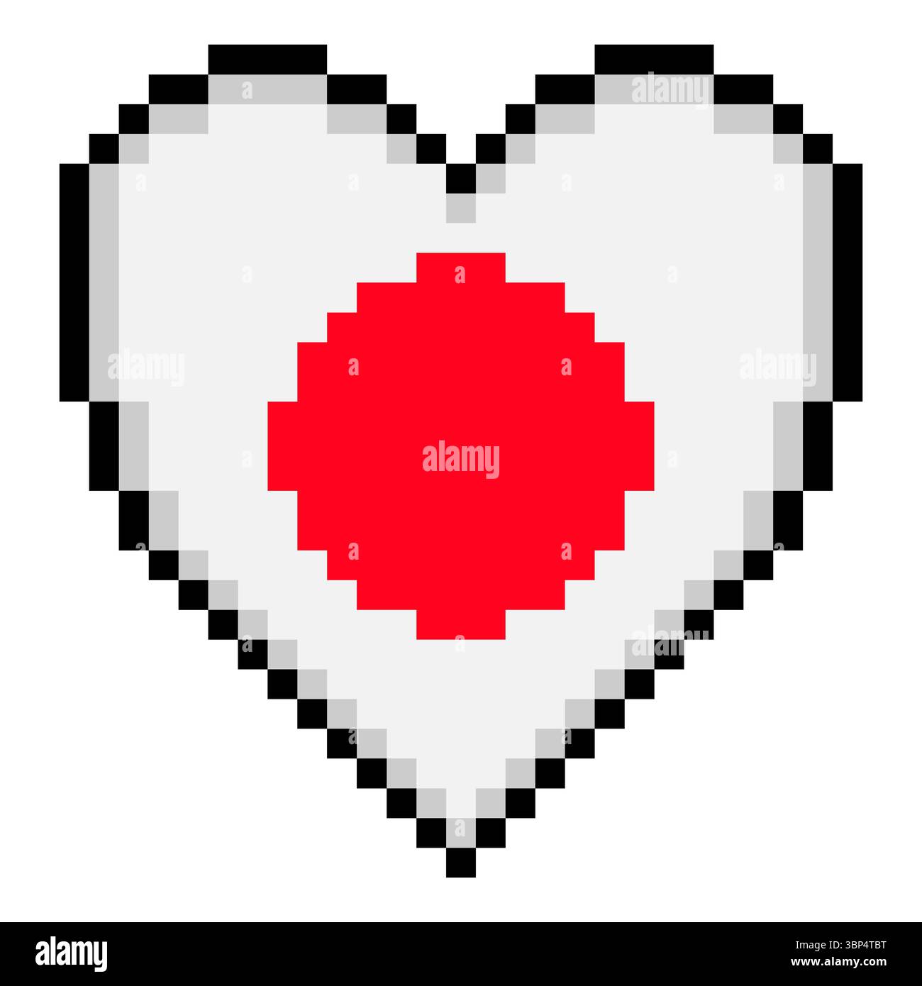 Japanese flag with heart shape in pixel art style Stock Vector Image ...