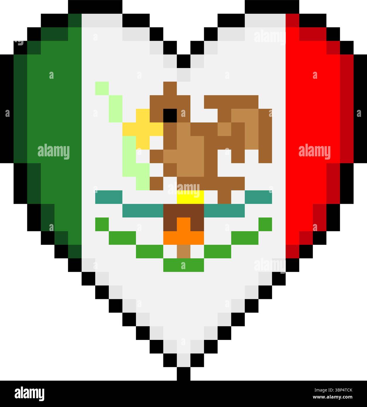 Mexico flag with pixel art design hi-res stock photography and images ...