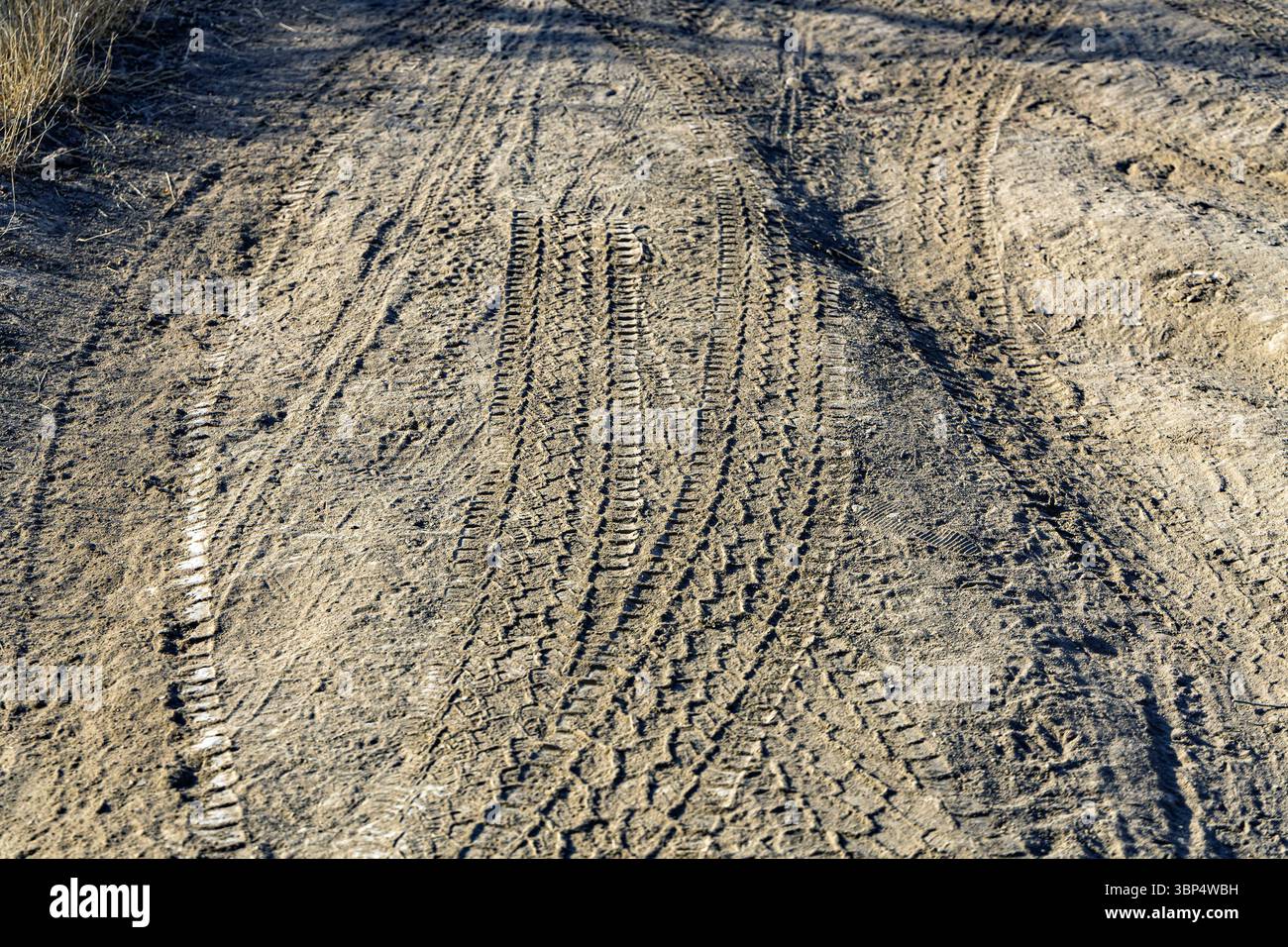 Tire tracks car road hi-res stock photography and images - Alamy