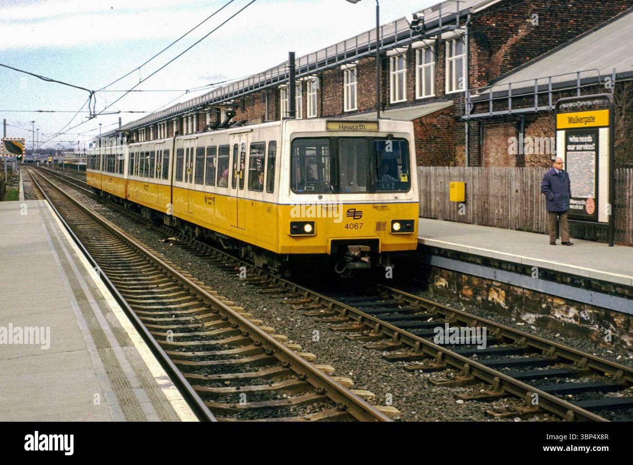 The Newcastle metro at Walkergate in 1984 Stock Photo - Alamy