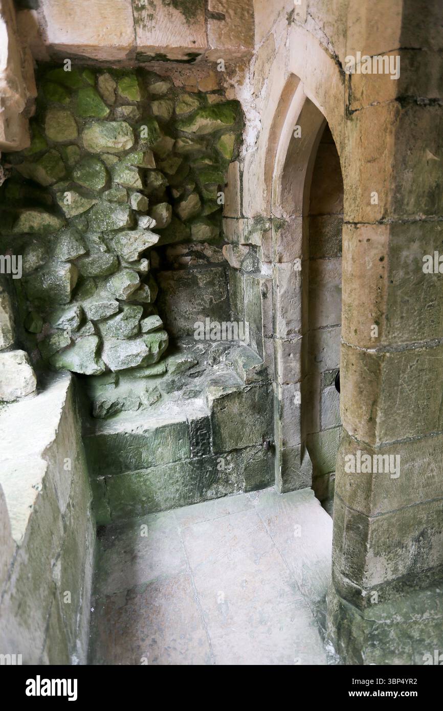 Old Wardour Castle was a showpiece, six-sided 14th-century tower house ...