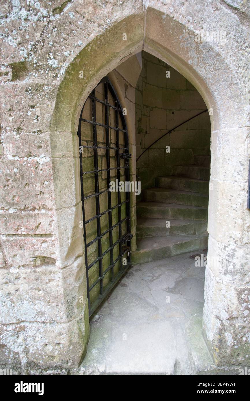 Old Wardour Castle was a showpiece, six-sided 14th-century tower house ...
