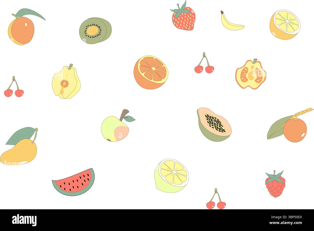 Melon in cartoon style hi-res stock photography and images - Alamy