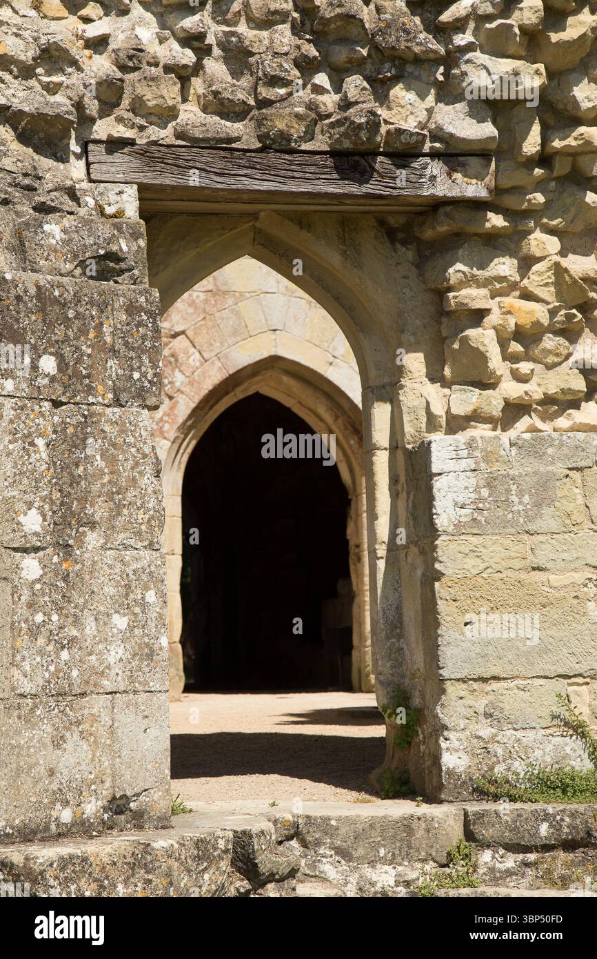 Old Wardour Castle was a showpiece, six-sided 14th-century tower house ...