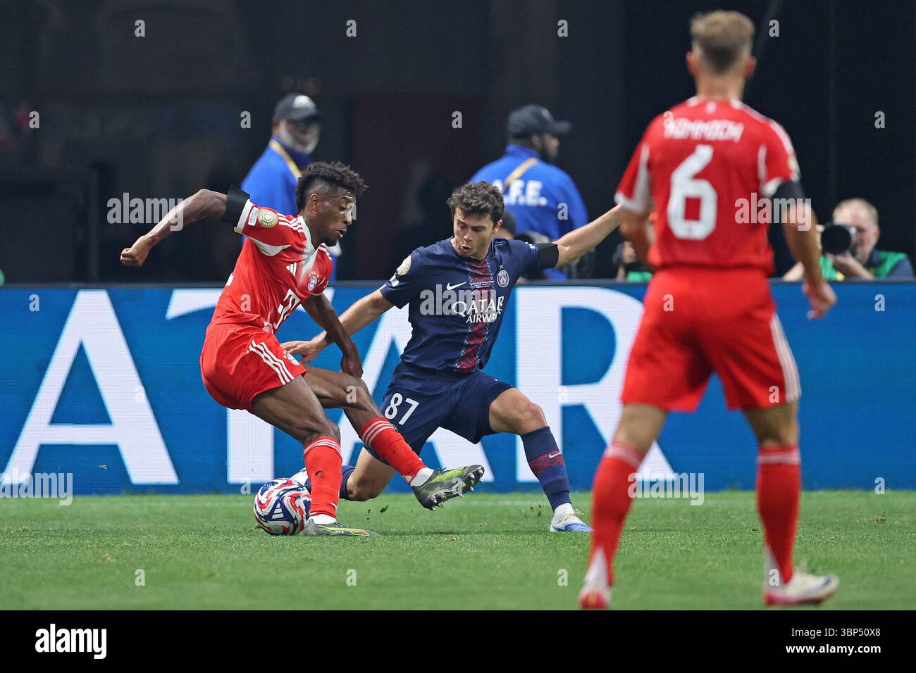 5th July 2025; Atlanta, Georgia, USA: Joao Neves of PSG challenges with ...