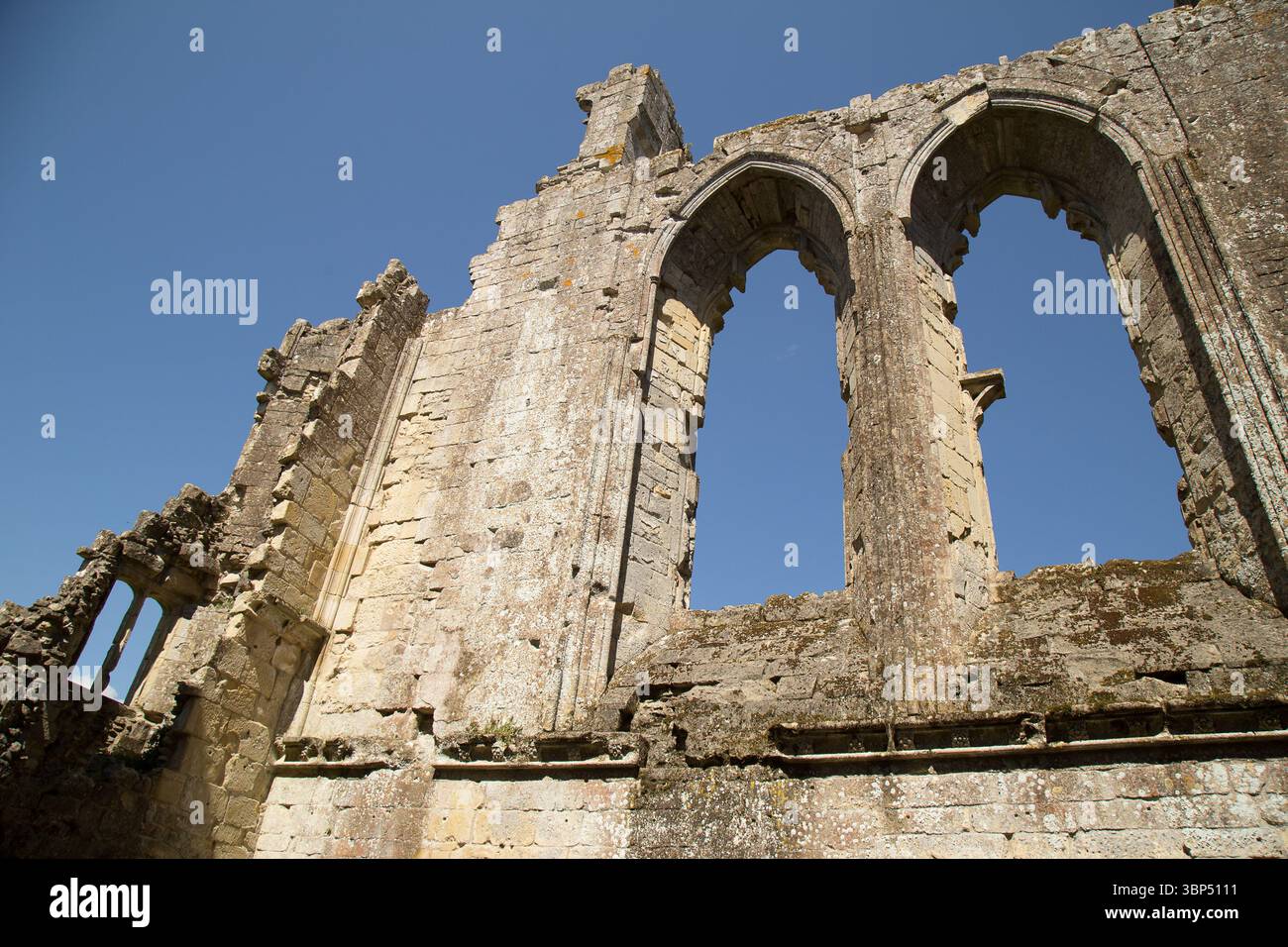 Old Wardour Castle was a showpiece, six-sided 14th-century tower house ...