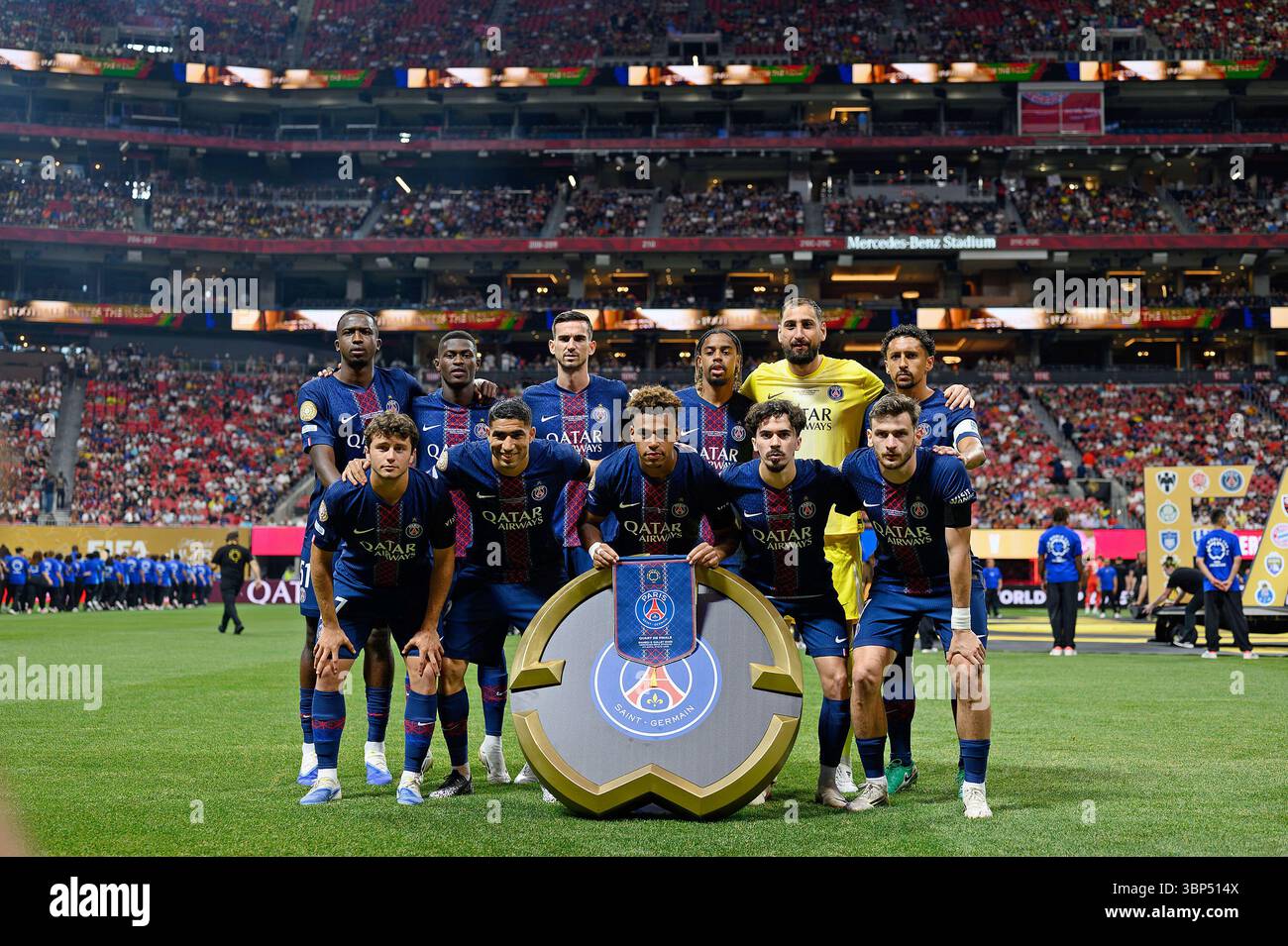 5th July 2025; Atlanta, Georgia, USA: (L-R) PSG squad poses for team ...