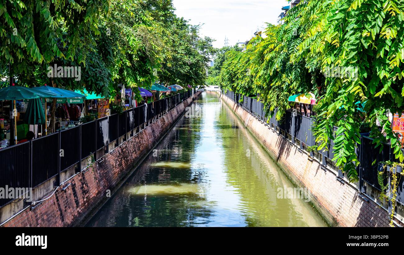 Serene urban canal lined hi-res stock photography and images - Alamy