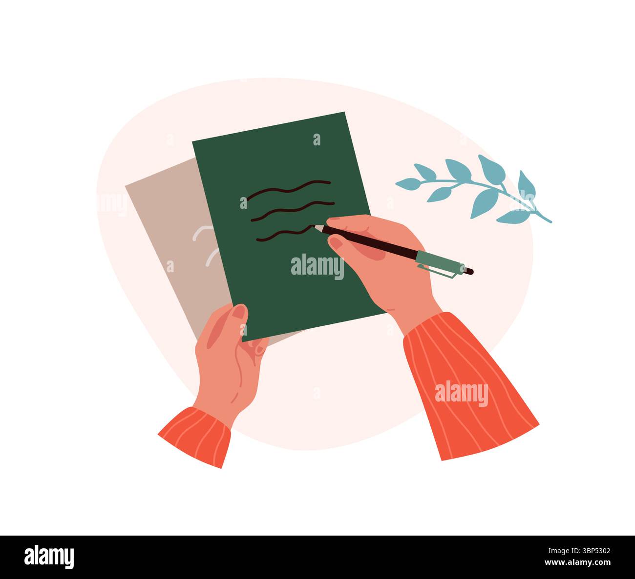 Write woman letter Stock Vector Images - Alamy