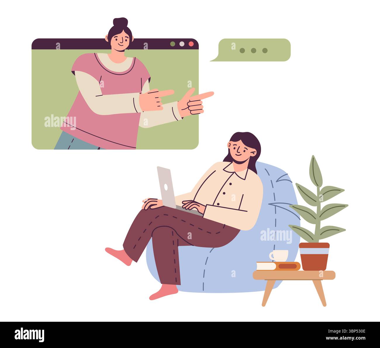 Digital communication chat online Stock Vector Images - Alamy