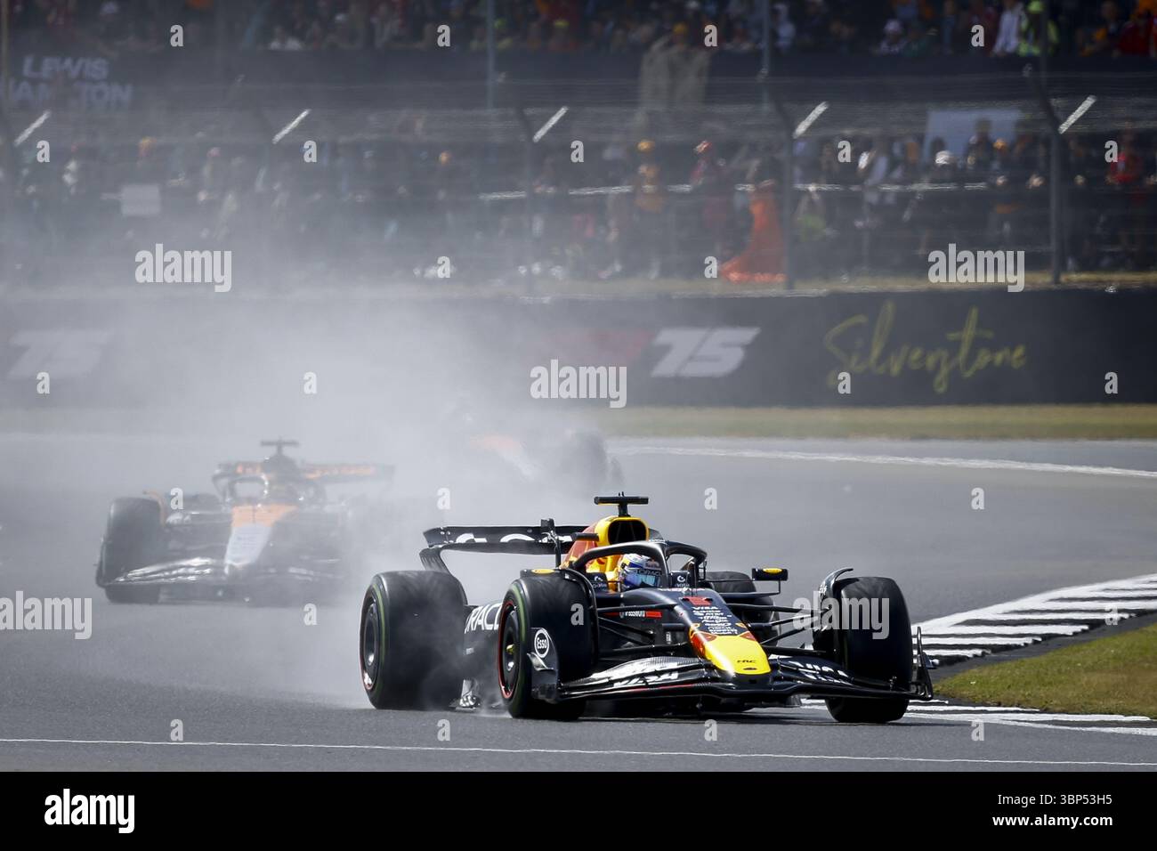 SILVERSTONE - Max Verstappen (Red Bull Racing) on the Silverstone ...