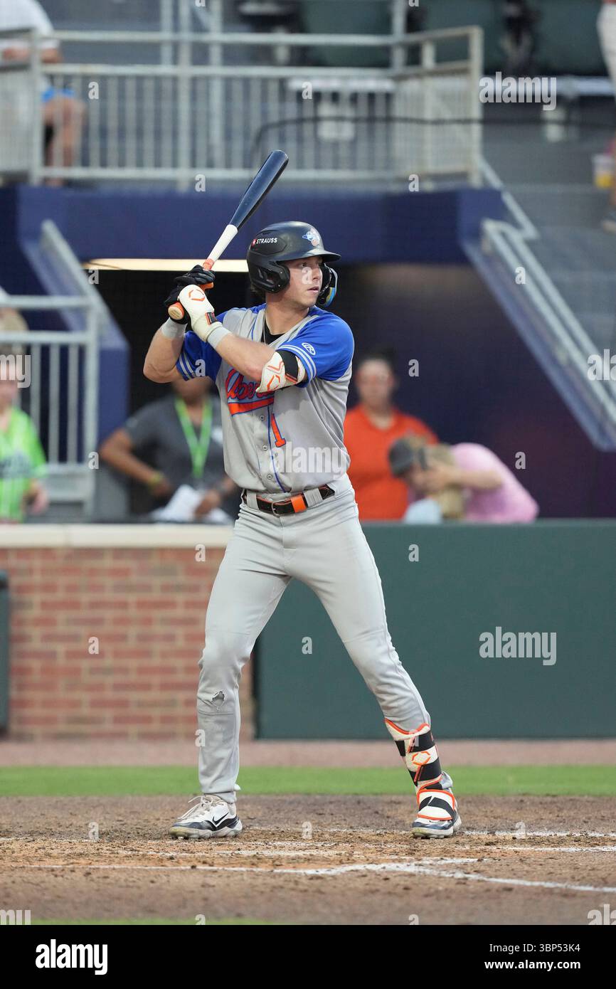 Vance Honeycutt (1) of the Aberdeen IronBirds at bat in a South ...