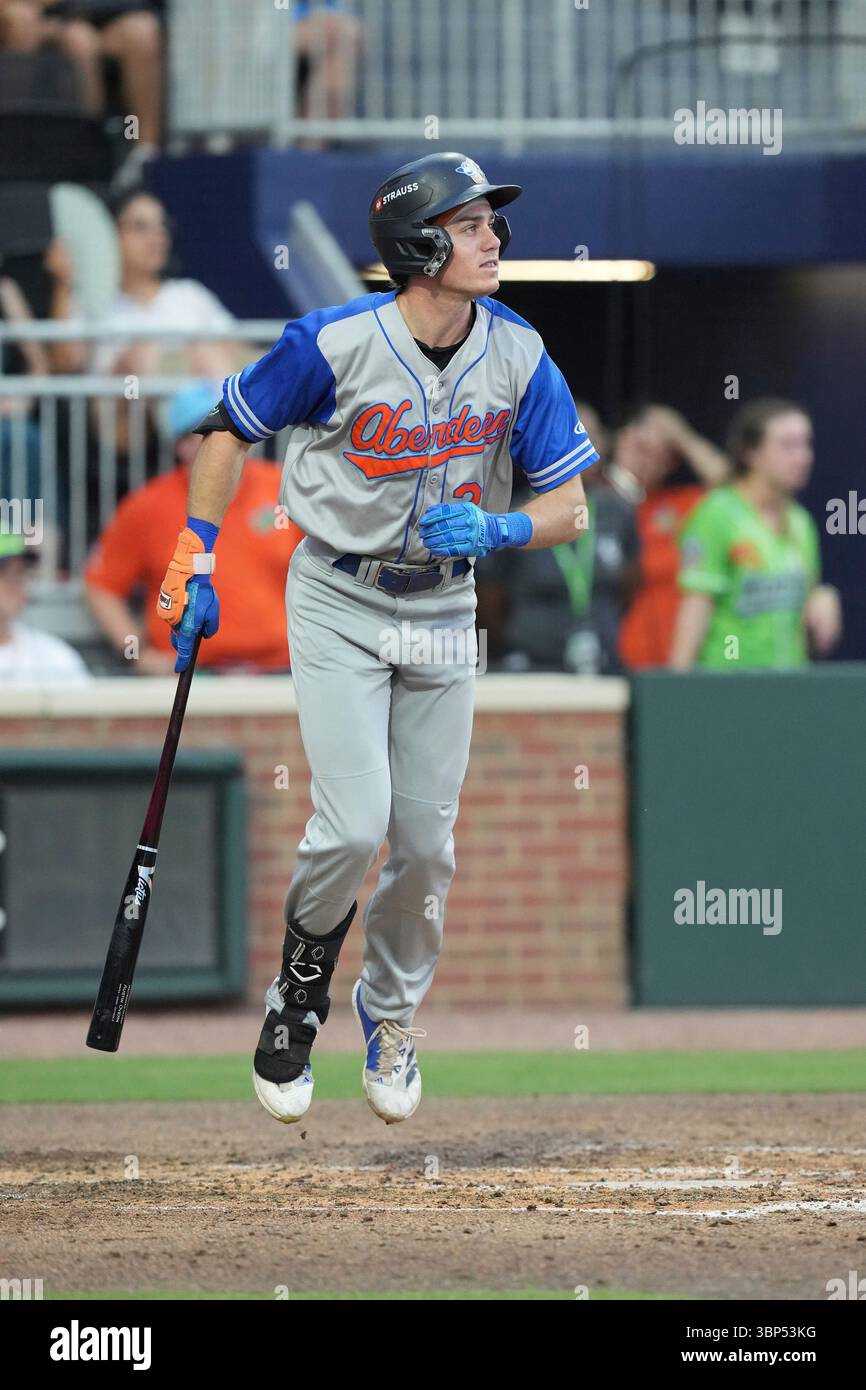 Austin Overn (31) of the Aberdeen IronBirds at bat in a South Atlantic ...