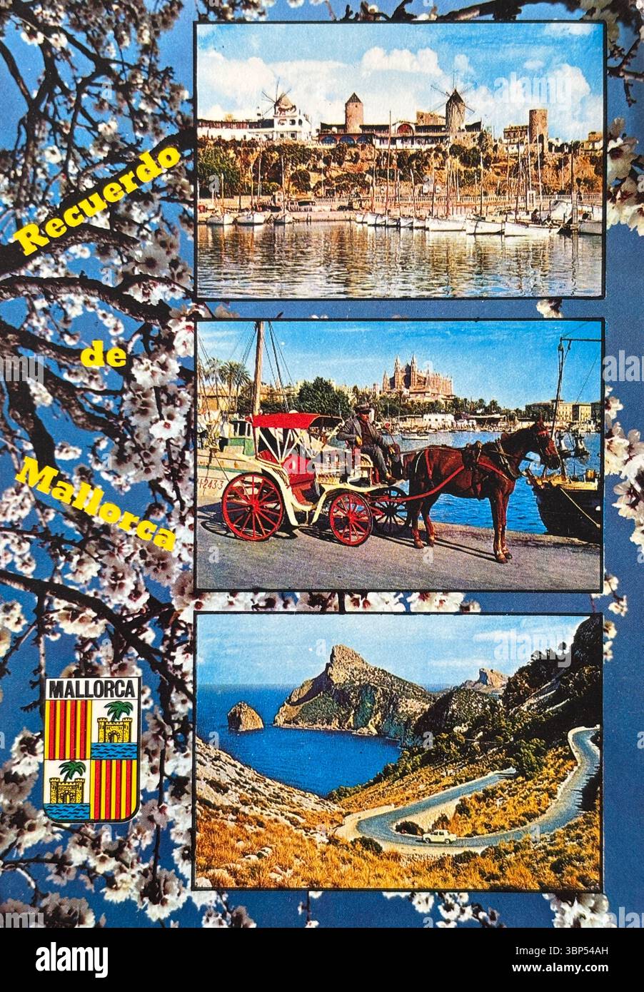 Vintage postcard showcasing the picturesque landscapes and coastal ...