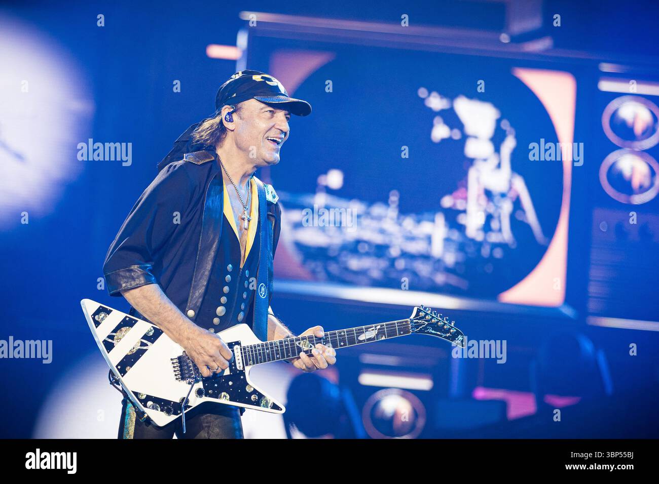05 July 2025, Lower Saxony, Hanover: Matthias Jabs from the rock band ...