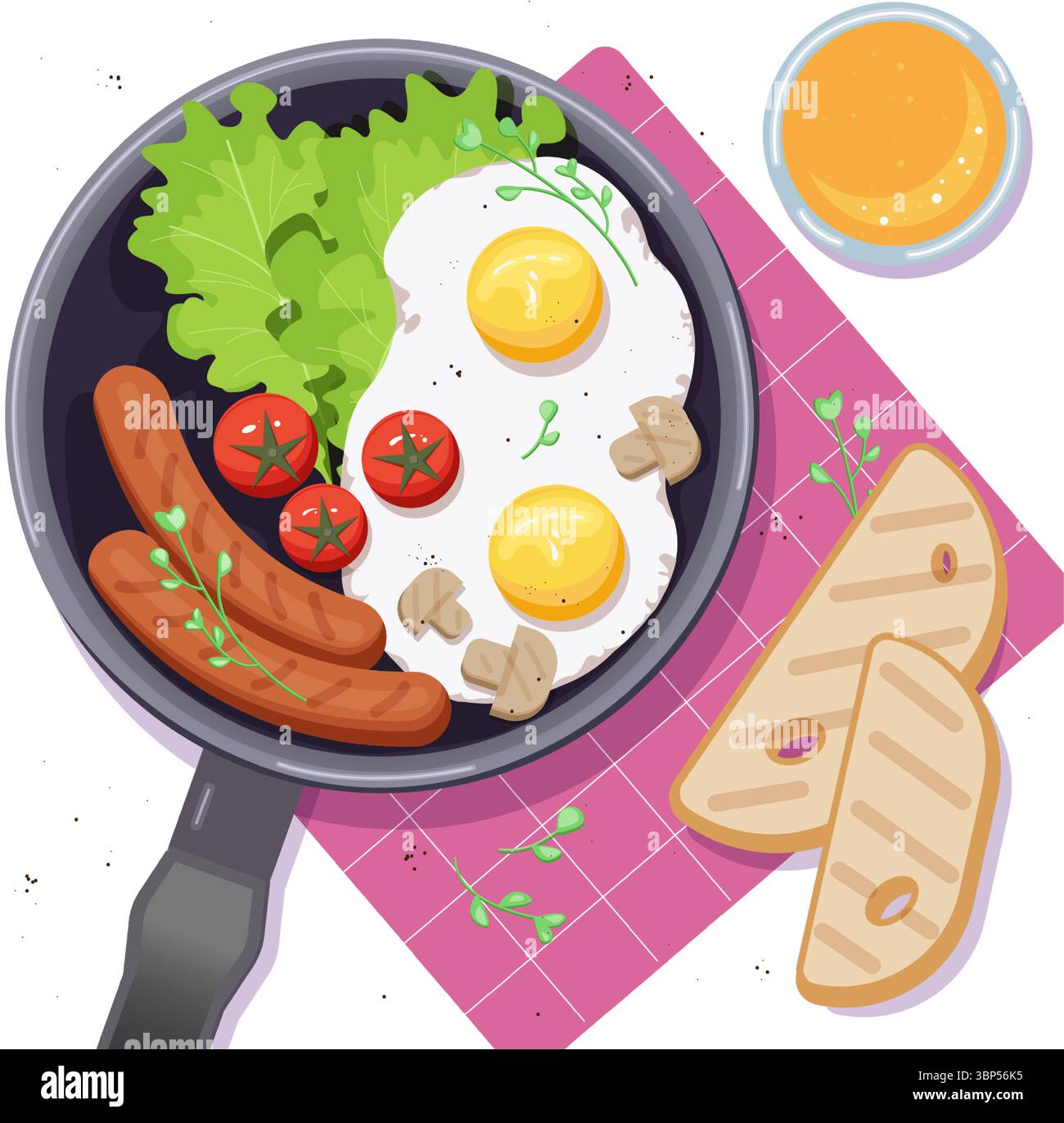 Healthy breakfast food banner Stock Vector Images - Alamy
