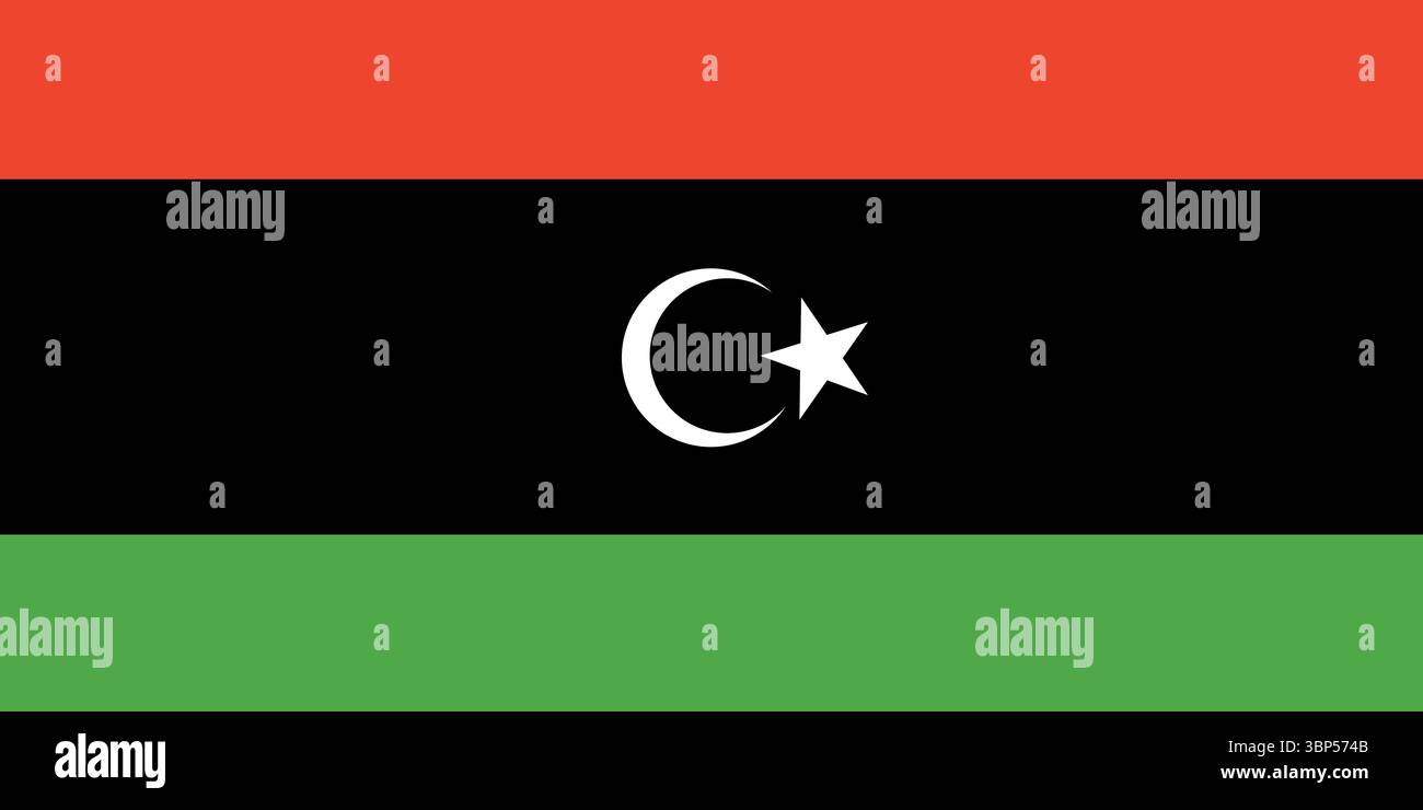 Libya flag. Official colors and proportions. National Libya flag Stock ...