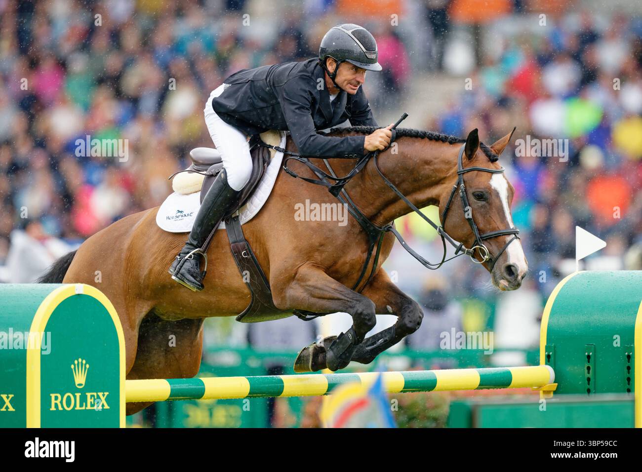 06 July 2025, North Rhine-Westphalia, Aachen: Equestrian sport, Jumping ...