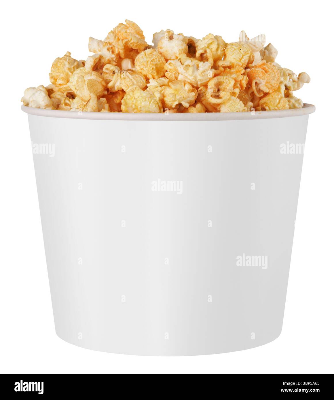 white popcorn box isolated on white background Stock Photo - Alamy