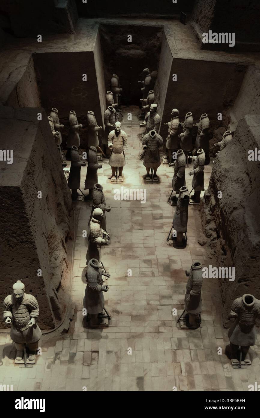 Terracotta Army, archaeological tomb of the first Chinese emperor Qin ...