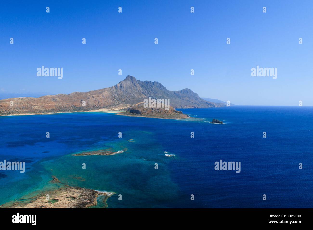 Balos Lagoon from above, high angle view landscape Stock Photo - Alamy