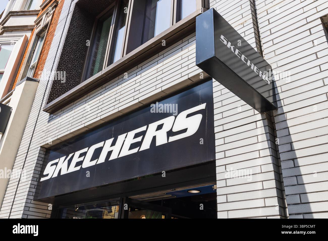 Skechers retail storefront with bold logo. London, UK, 11 May 2024 ...