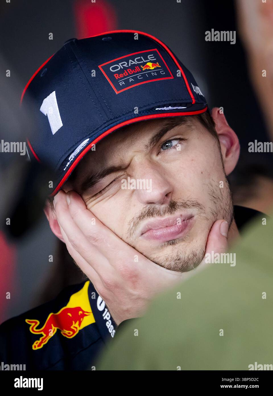 SILVERSTONE - Max Verstappen (Red Bull Racing) speaks to the press at ...
