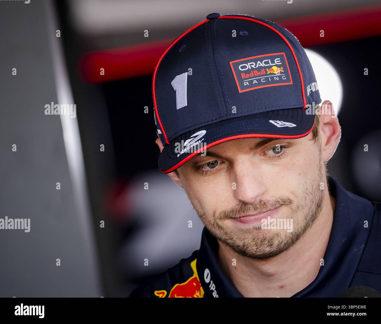 SILVERSTONE - Max Verstappen (Red Bull Racing) speaks to the press at ...