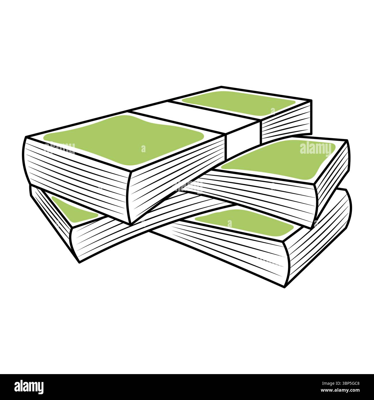 Pile green cash neatly stacked hi-res stock photography and images - Alamy